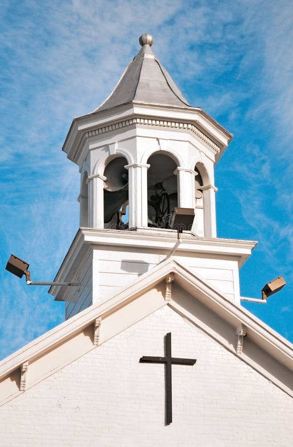 Christian Church Bell Tower Stock Image - Image of church, cross: 4300539