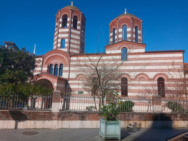 Christian Church with Horizontal Stripes Stock Image - Image of ...
