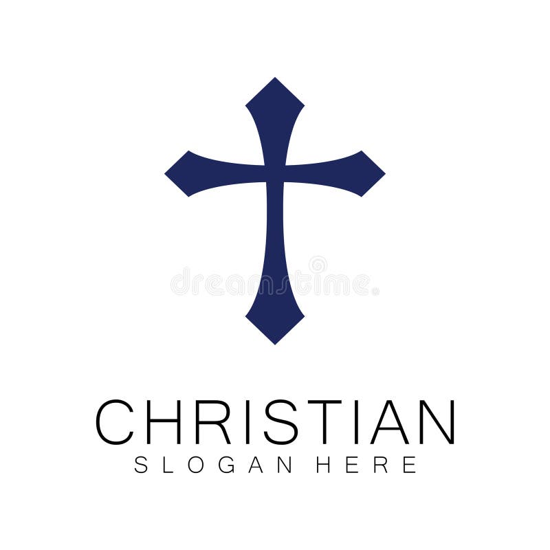 Christian Church Logo Creative Cross Design Vector Stock Vector ...