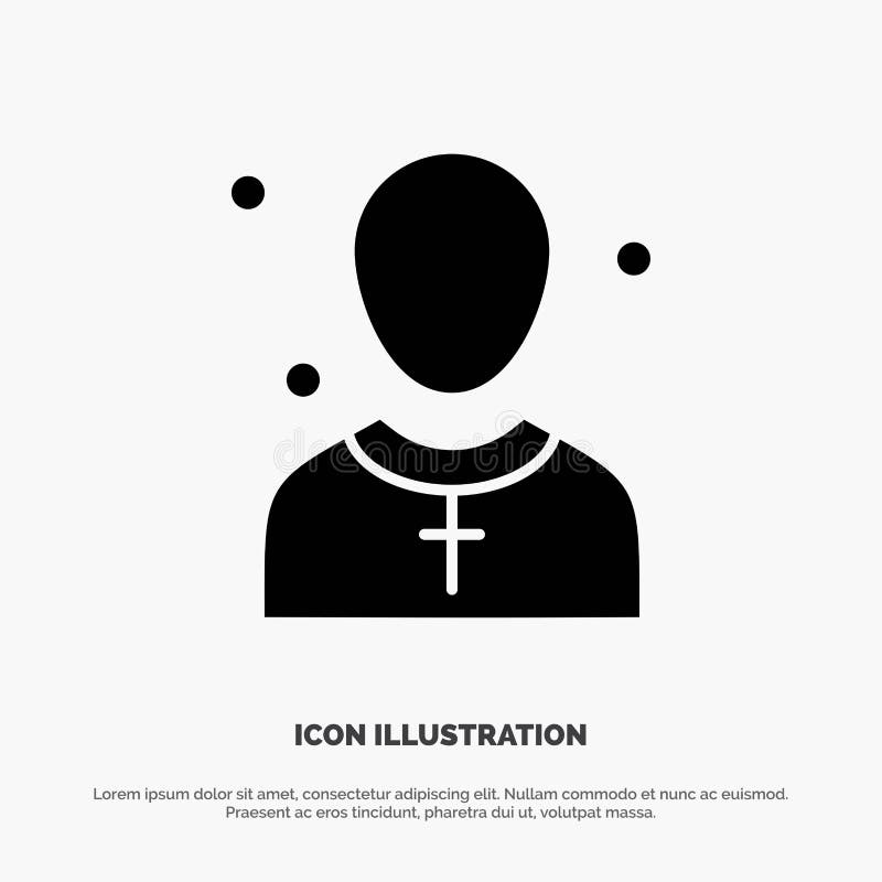 Christian, Church, Male, Man, Preacher Solid Glyph Icon Vector Stock ...