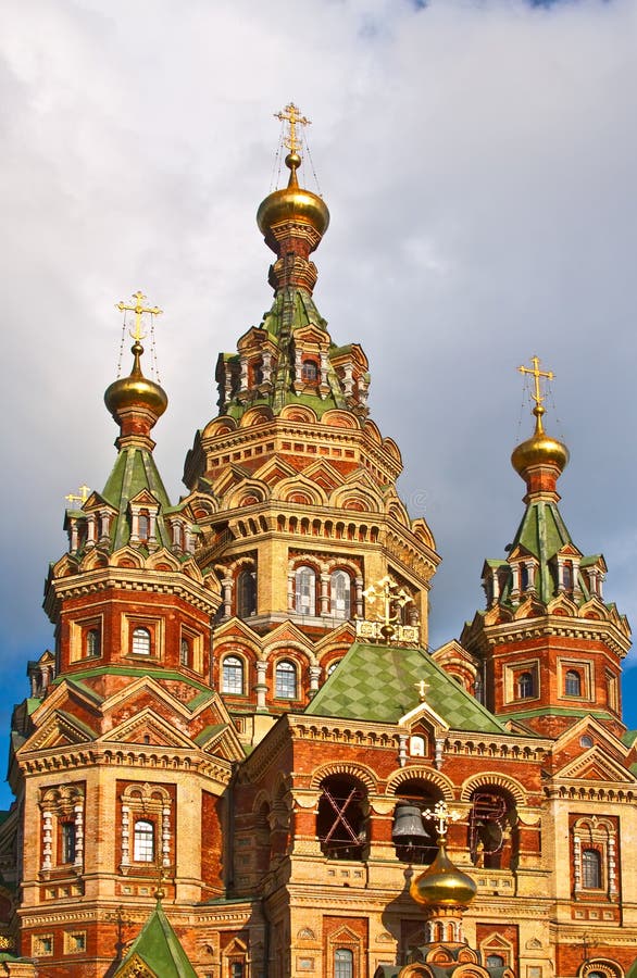 Christian Church in Russian Federation Stock Photo - Image of brick ...