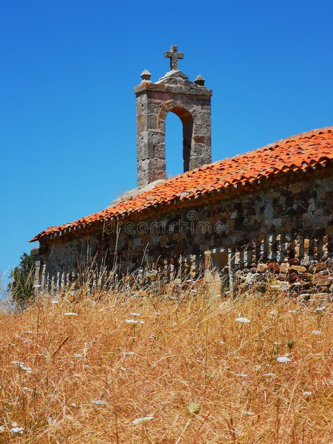 Christian Church with Stone Cross Stock Photo - Image of ancient, ruins ...