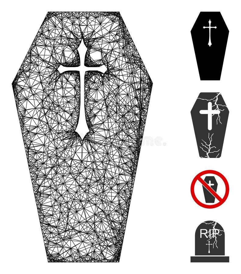 Christian Coffin Web Vector Mesh Illustration Stock Illustration ...