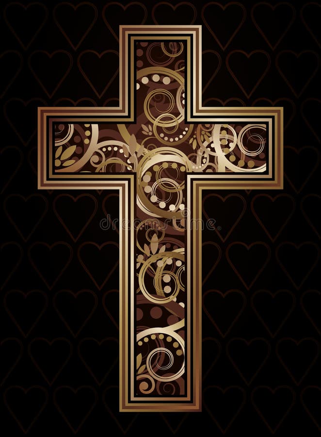 Antique Christian Cross Vector Stock Vector - Illustration of crucifix ...