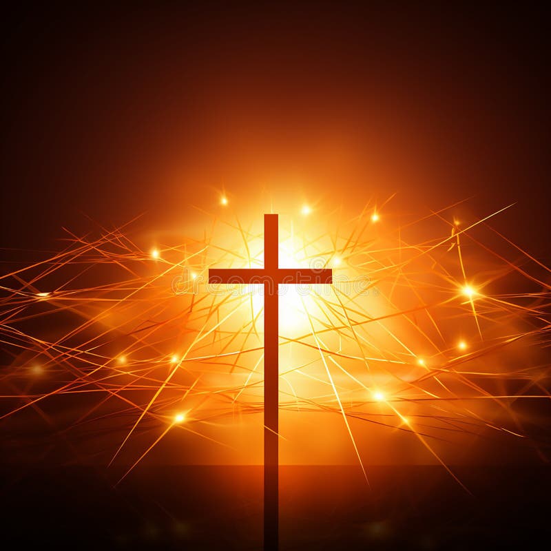 Christian cross stock illustration. Illustration of light - 299967414