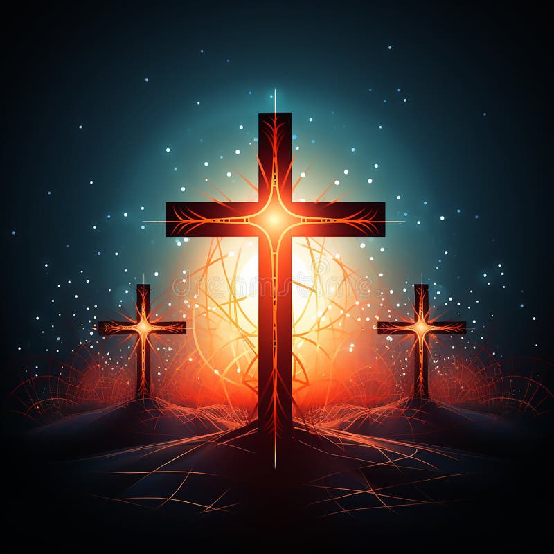 Christian cross stock illustration. Illustration of darkness - 299967418