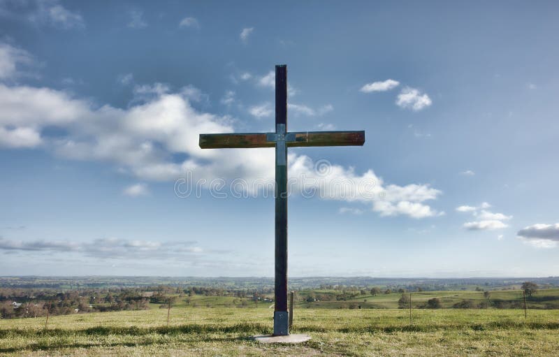 Christian Cross In Brick Wall Stock Image - Image of religion, faith ...