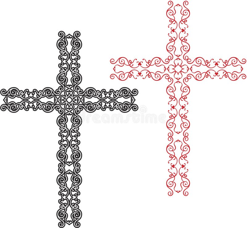Christian Cross Design stock vector. Illustration of henna - 44950504