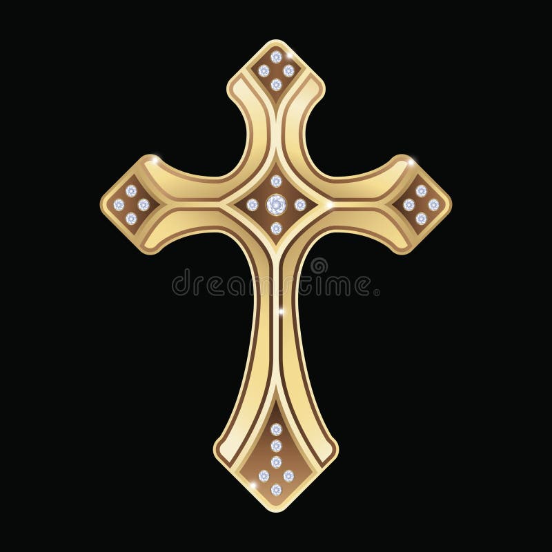 Christian Cross Design. Vector Illustration Decorative Design Stock ...