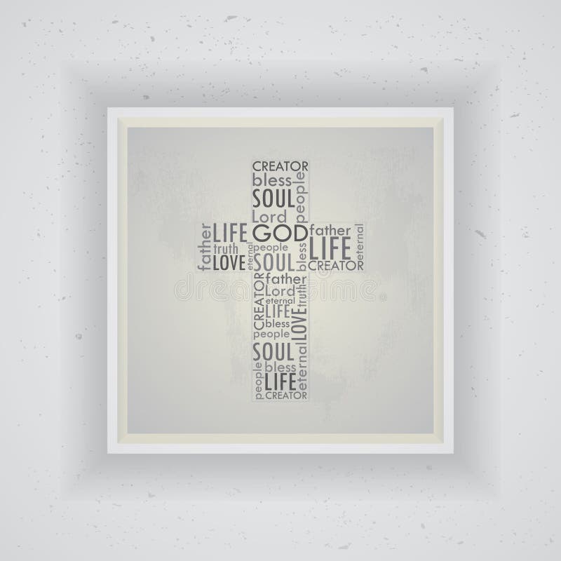 Christian Cross Design. Vector Illustration Decorative Background ...