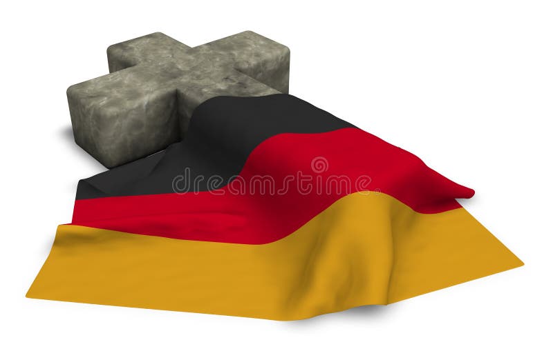 Christian Cross and Flag of Germany Stock Illustration - Illustration ...