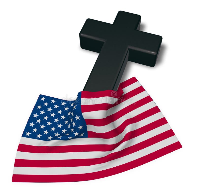 Christian Cross And Flag Christian Cross Flag, American Christian