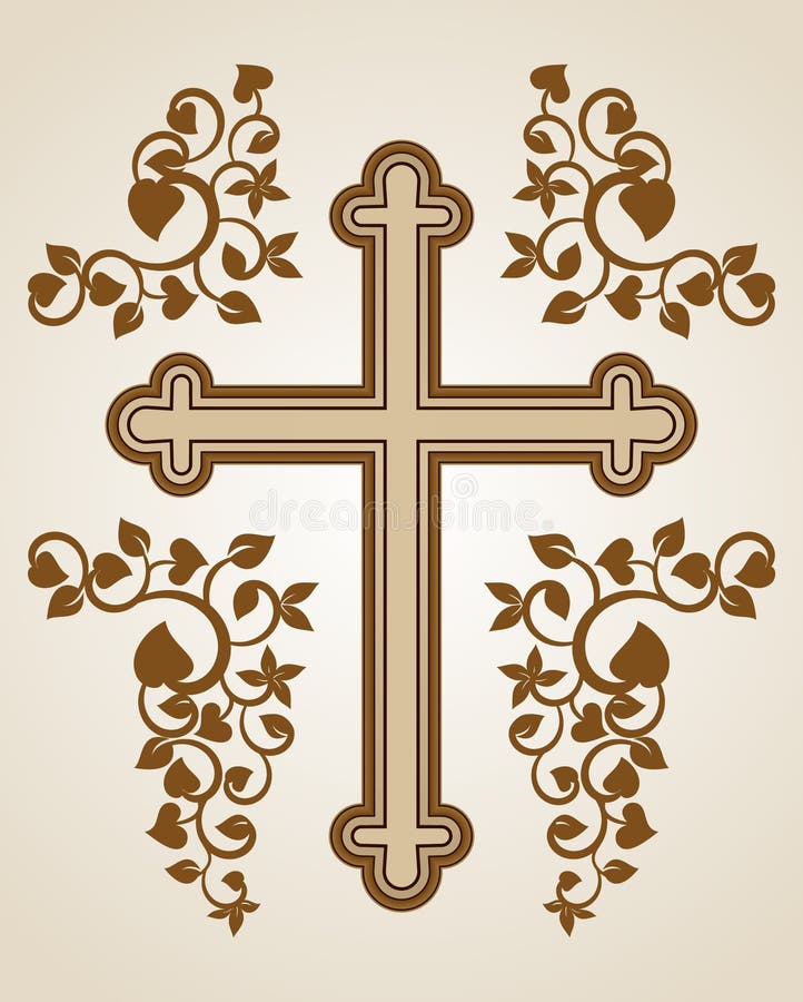Orthodox cross stock vector. Illustration of christmas - 24492360