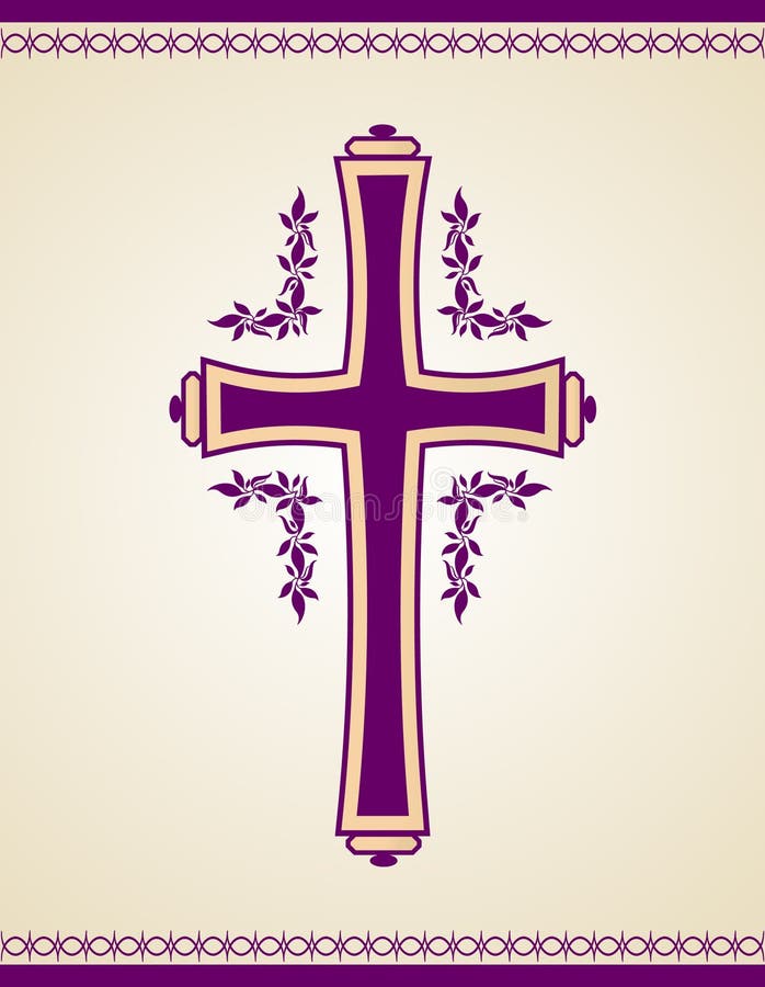 Traditional Christian Cross Stock Vector - Illustration of prayer ...