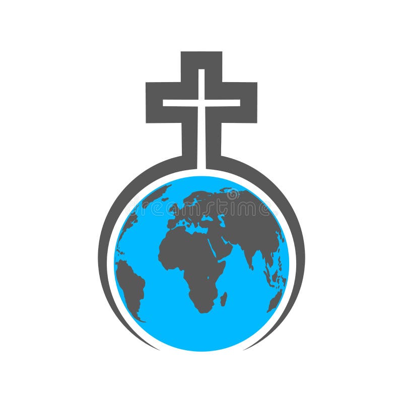 Christian Cross Planet Earth Stock Illustrations – 153 Christian Cross ...
