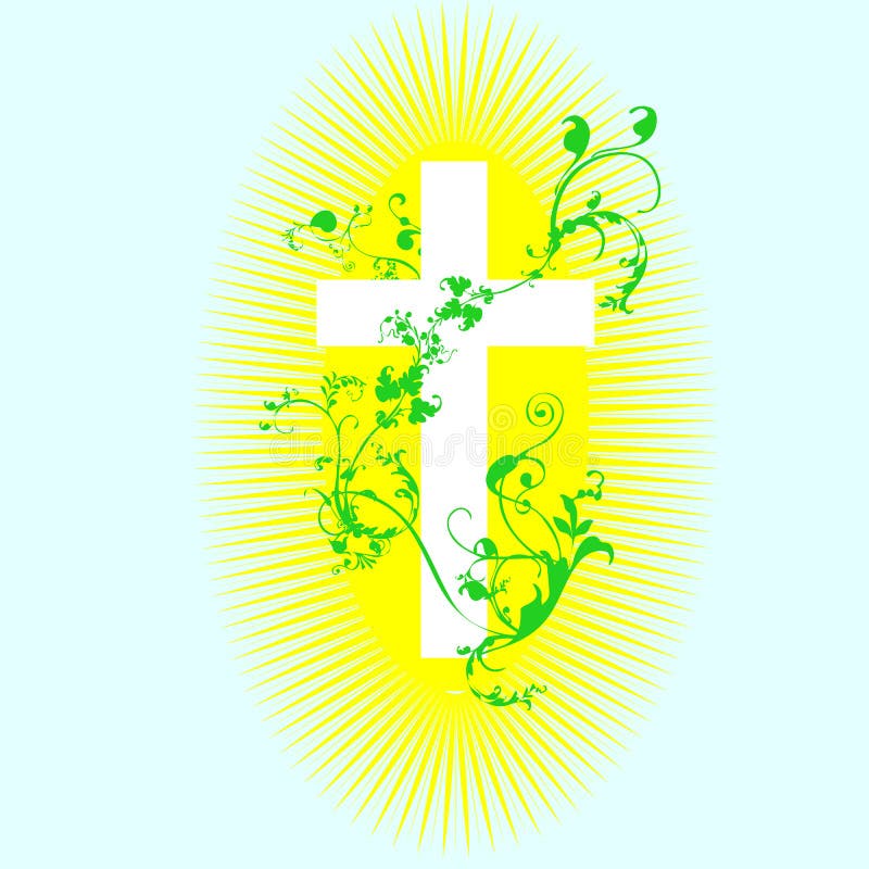 Christian Cross and Plant 14 Stock Vector - Illustration of cross ...