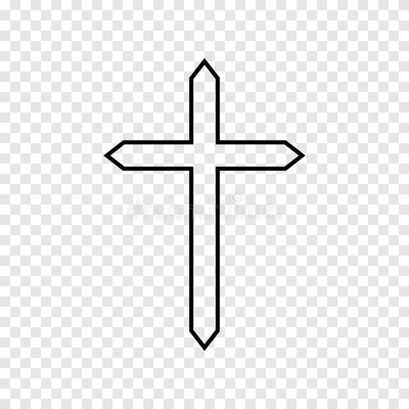 Christian Cross Icon Simple Design. Vector Stock Illustration ...