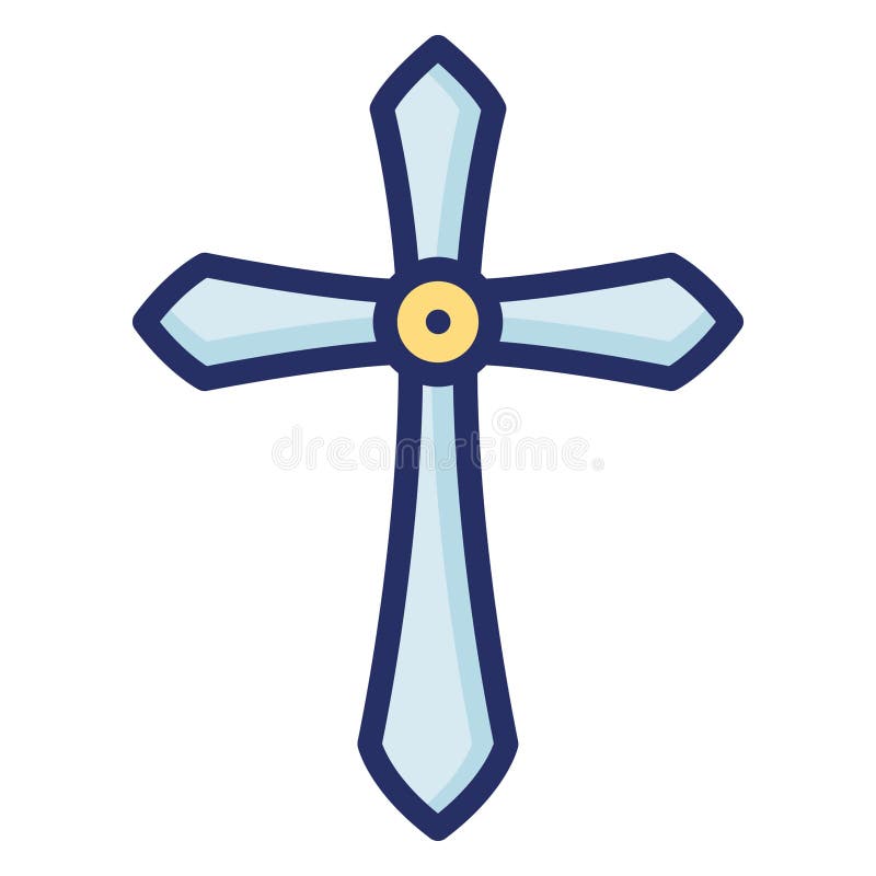 Christian Cross Isolated Vector Icon Which Can Easily Modify or Edit ...