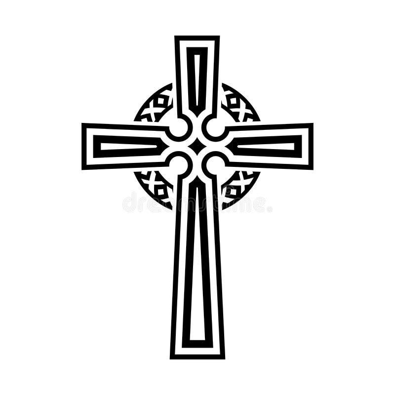 Religious cross. Vector stock vector. Illustration of elegance - 143491727