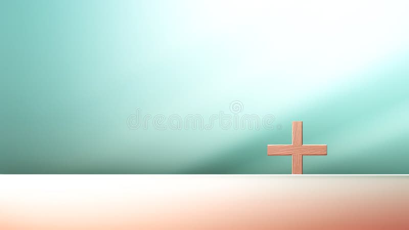 Soft Light Background with a Christian Cross. Stock Illustration ...