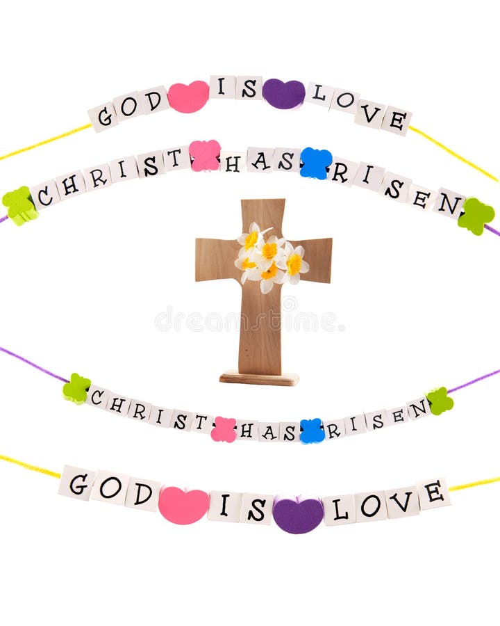 Christian Cross and Messages Stock Image - Image of resurrection, cross ...