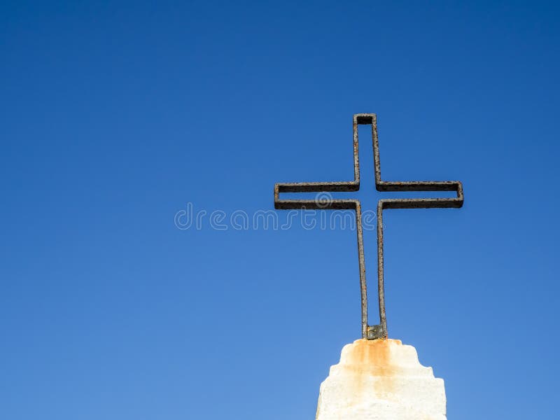 Christian Cross stock photo. Image of worn, blue, peace - 50357538