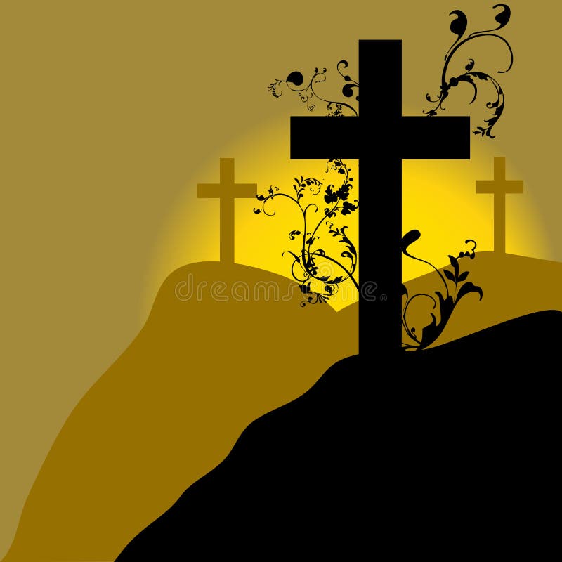 Christian Cross and Plant 14 Stock Vector - Illustration of cross ...
