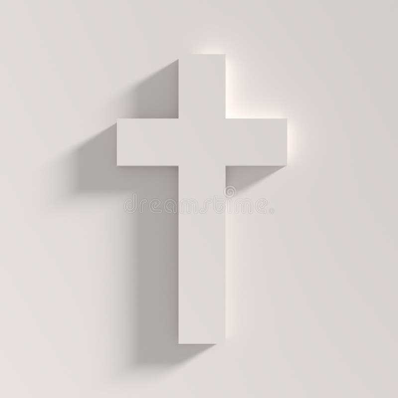 Christian Cross. Religion Concept Illustration. 3D Render Stock ...