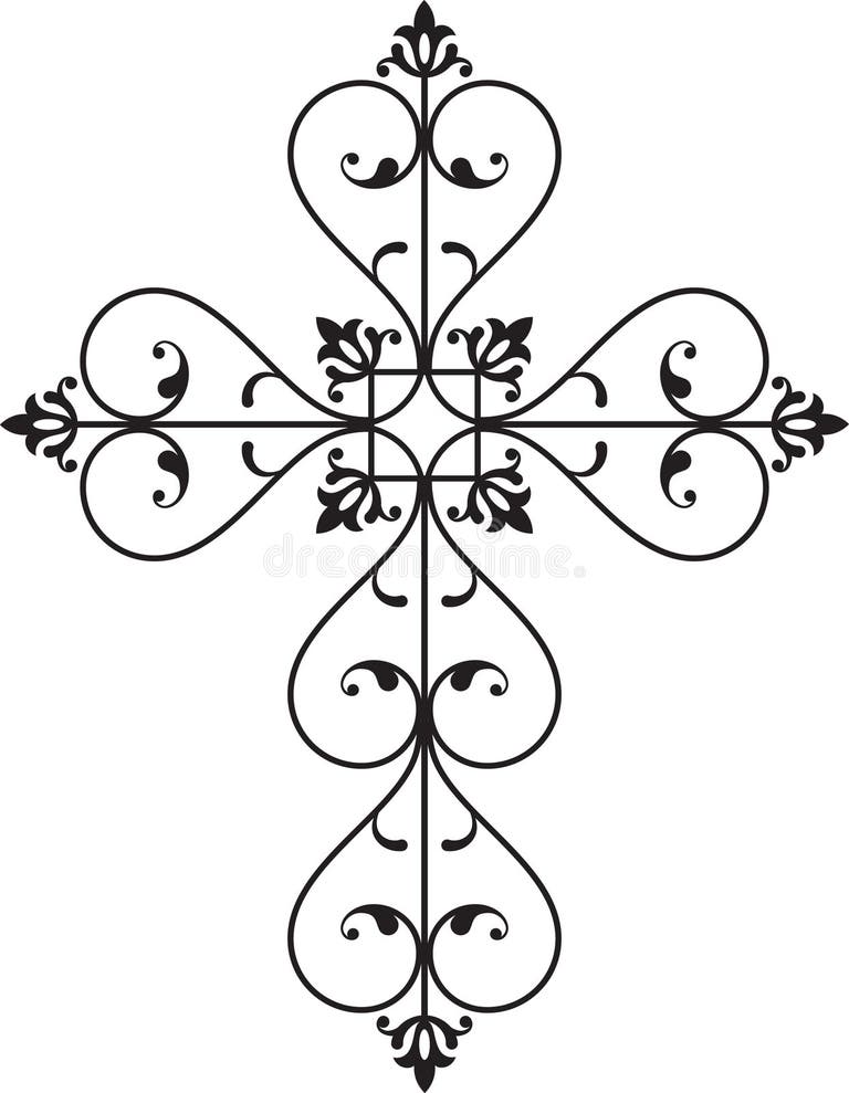 Cross Line Tattoo Design Stock Illustrations – 2,289 Cross Line Tattoo ...