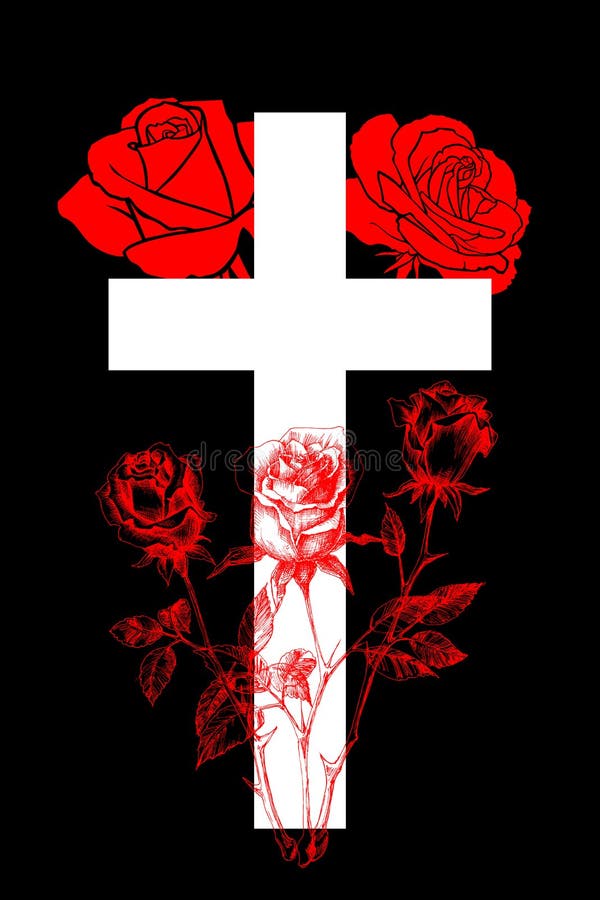 Christian Cross and Plant 14 Stock Vector - Illustration of cross ...