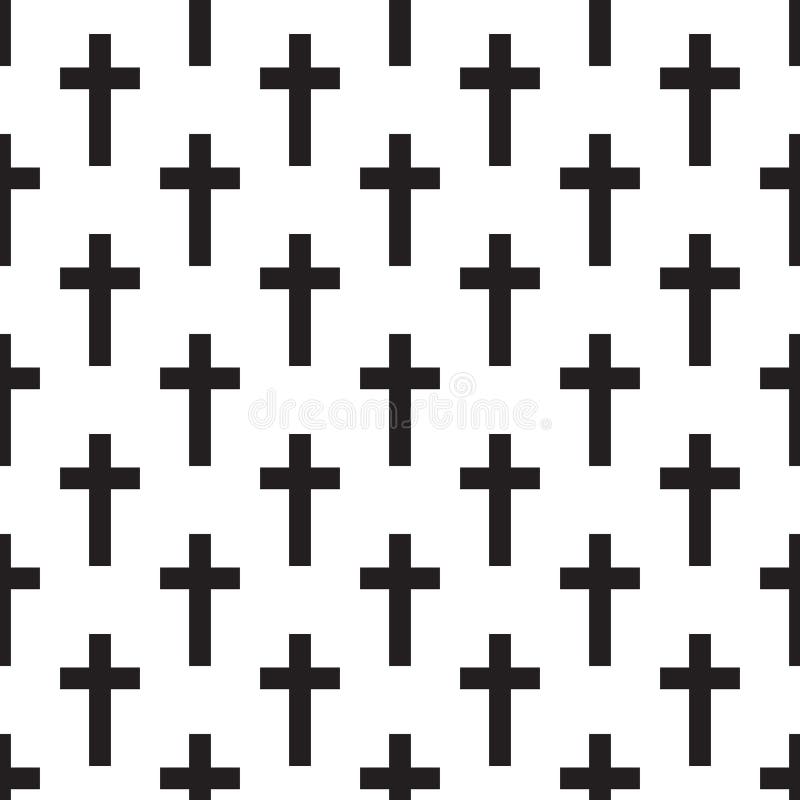 Christian Cross Seamless Pattern Stock Vector Illustration Of Church