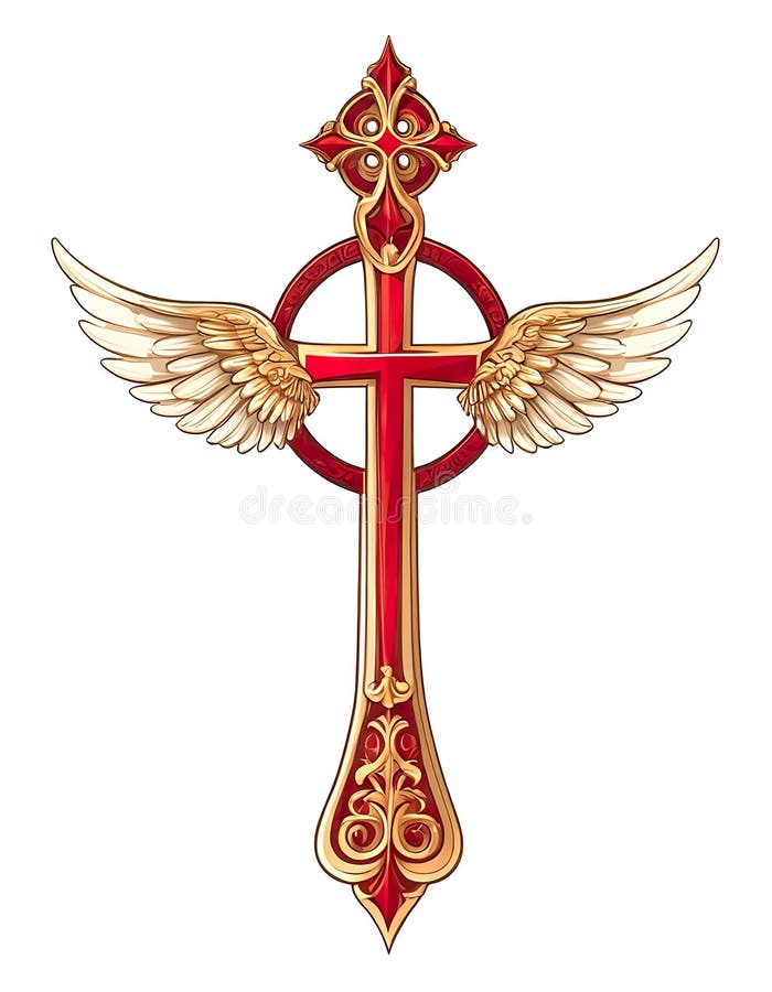 Christian Cross Sketch Drawing Background Stock Illustration ...