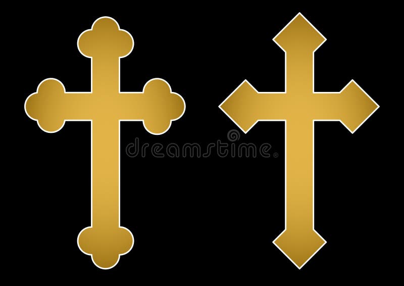 Simbolo Cristiano Della Croce Illustrazione Vettoriale - Illustrazione ...