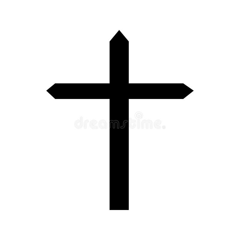 Christian Cross Vector Icon Religion Illustration Sign Creed Symbol