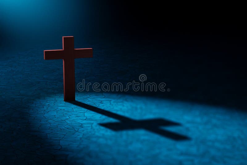 Christian Cross, Window Light Stock Illustration - Illustration of ...
