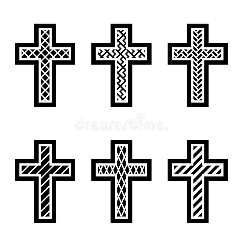 Ornamental Christian Crosses Stock Illustrations – 162 Ornamental ...
