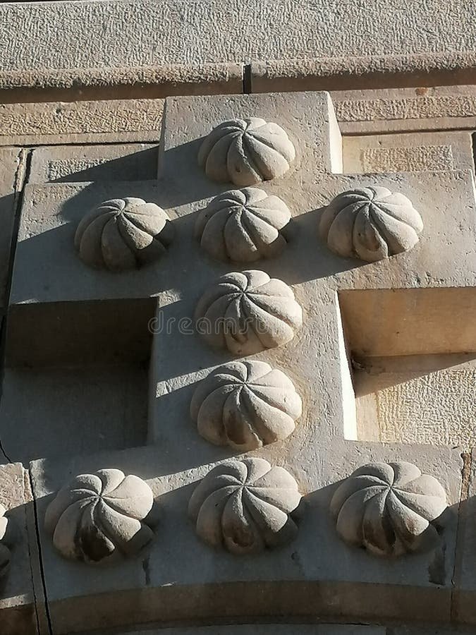 Christian Crucifix by Stone with Decorations Stock Photo - Image of ...