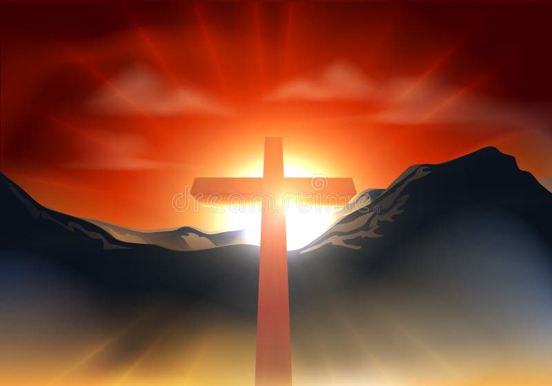 Christian Easter Cross Concept Stock Vector - Illustration of friday ...