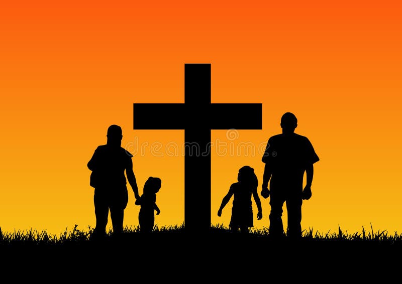 Christian Family stock illustration. Illustration of religious - 28200300