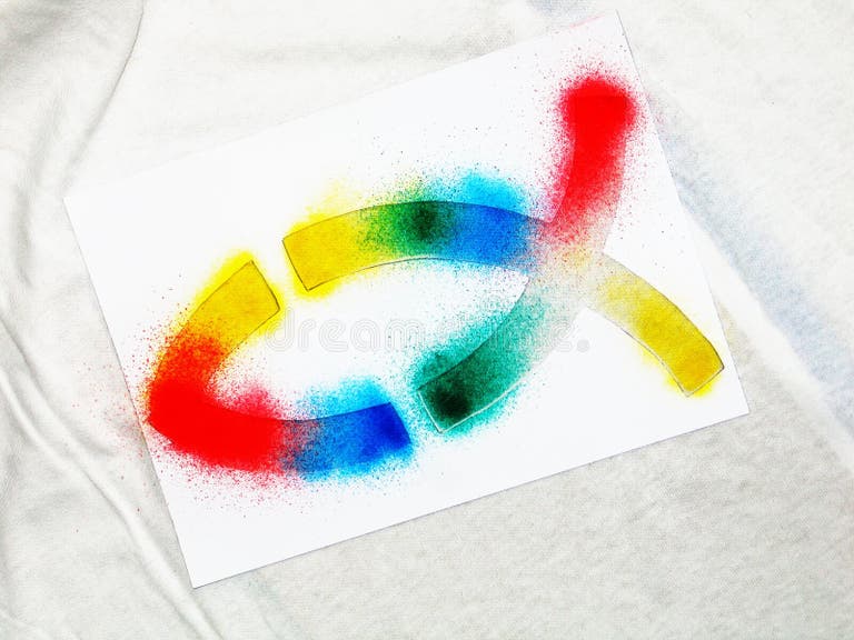 Christian Fish Airbrushed - Rainbow Stock Image - Image of airbrush ...