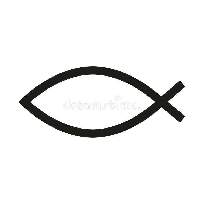Christian Fish or Ichthys Symbol. Vector Illustration. EPS 10 Stock ...