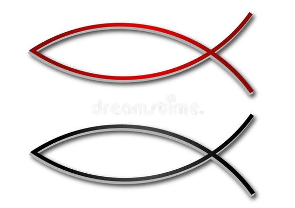 Christian fish icon stock vector. Illustration of worship - 11178418