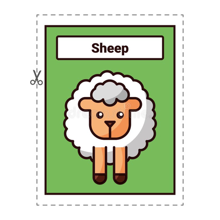 Sheep Flashcard Stock Illustrations – 118 Sheep Flashcard Stock ...
