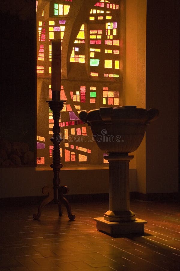 Christian font stock photo. Image of classical, tazacorte - 8048984