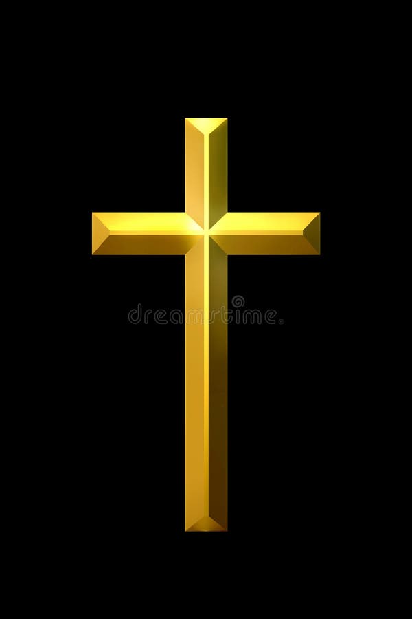 Christian golden cross stock illustration. Illustration of jesus - 9257325