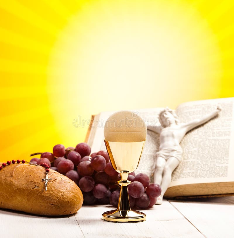 160 Christian Holy Communion Bright Background Saturated Concept Photos ...