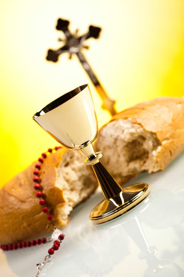 Christian Holy Communion, Bright Background, Saturated Concept Stock ...