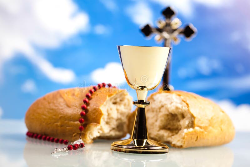 Christian Holy Communion, Bright Background, Saturated Concept Stock ...