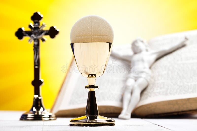 Christian Holy Communion, Bright Background, Saturated Concept Stock ...