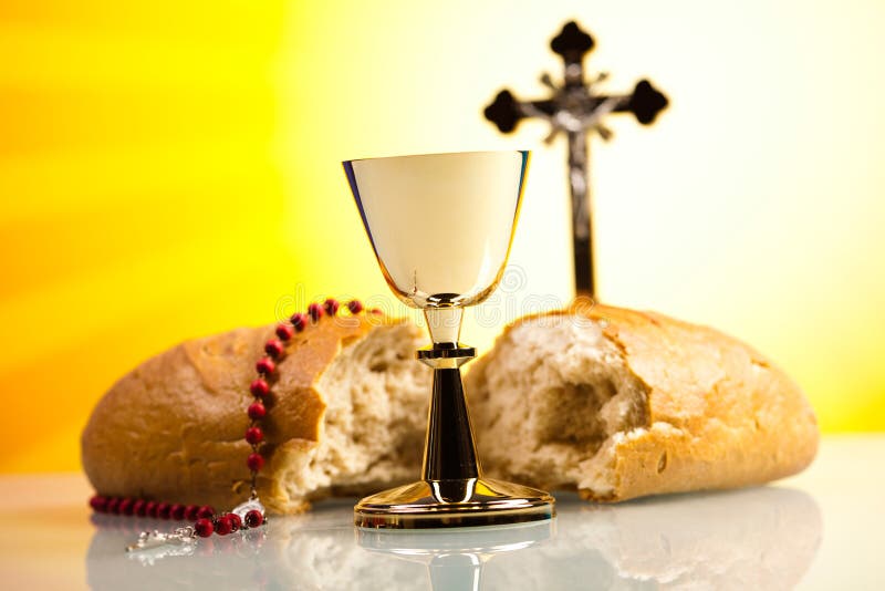 Christian Holy Communion, Bright Background, Saturated Concept Stock ...